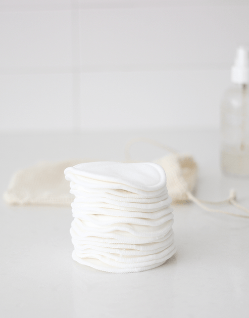 Reusable Cotton Rounds – Brown and Coconut